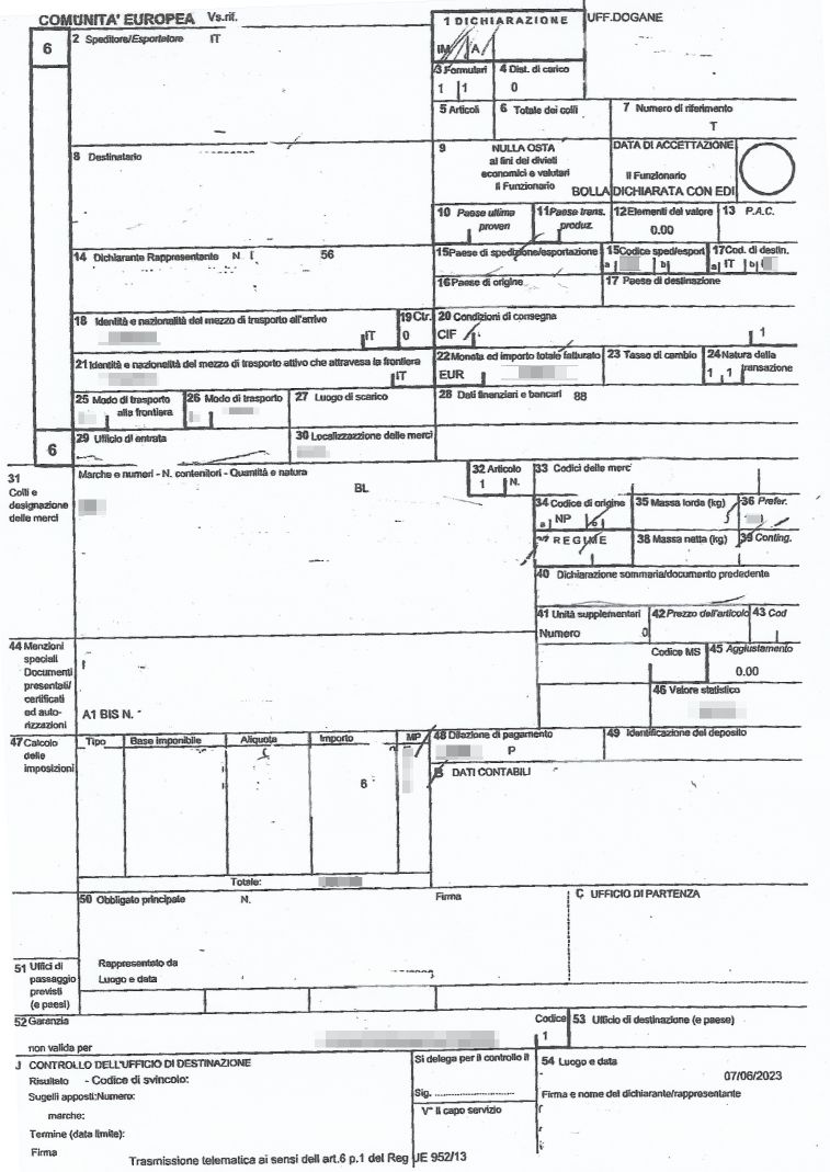 Bolla doganale: procedure e requisiti per l'esportazione
